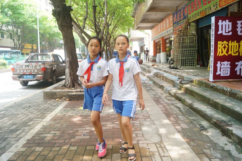 Elementary School Students on Their Way To School Editorial Stock Photo ...