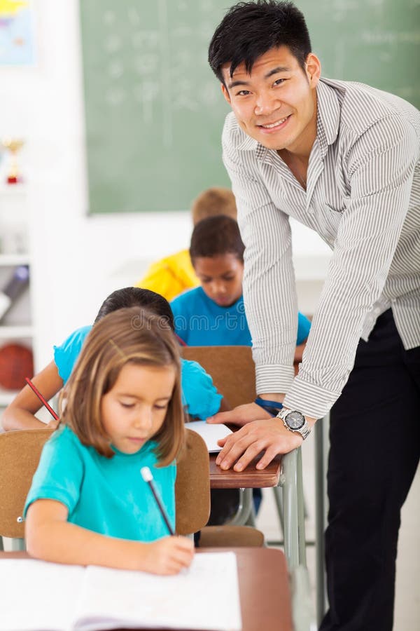 Elementary school teacher stock photo. Image of handsome - 32555674