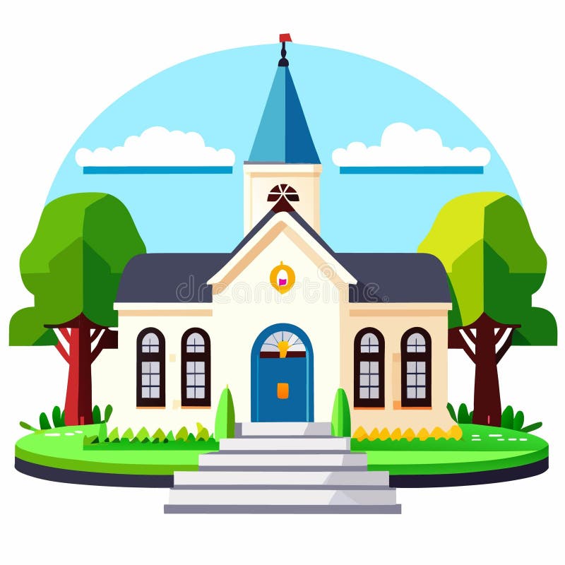 Elementary school stock vector. Illustration of front - 280091883