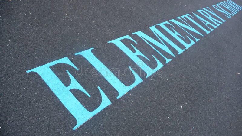 SCHOOL sign on ground stock photo. Image of ground, playground - 48264988