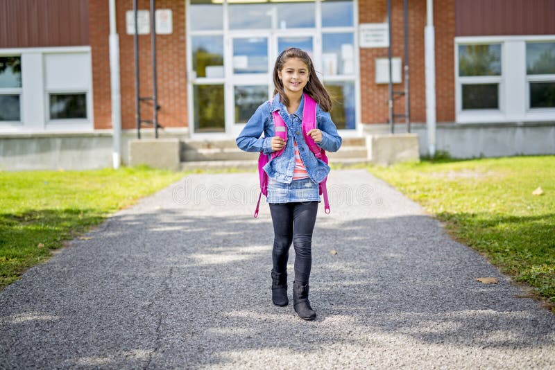 Elementary Student Going Back To School Stock Photo - Image of student ...