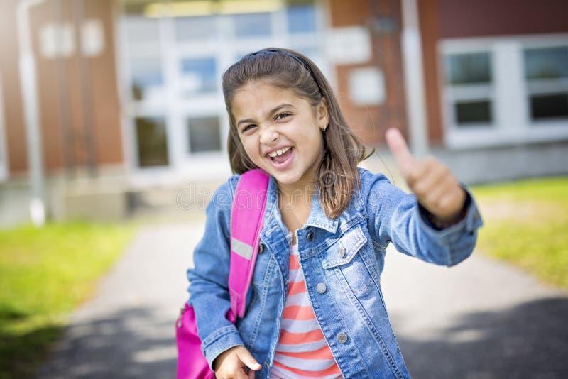 Elementary Student Going Back To School Stock Photo - Image of class ...