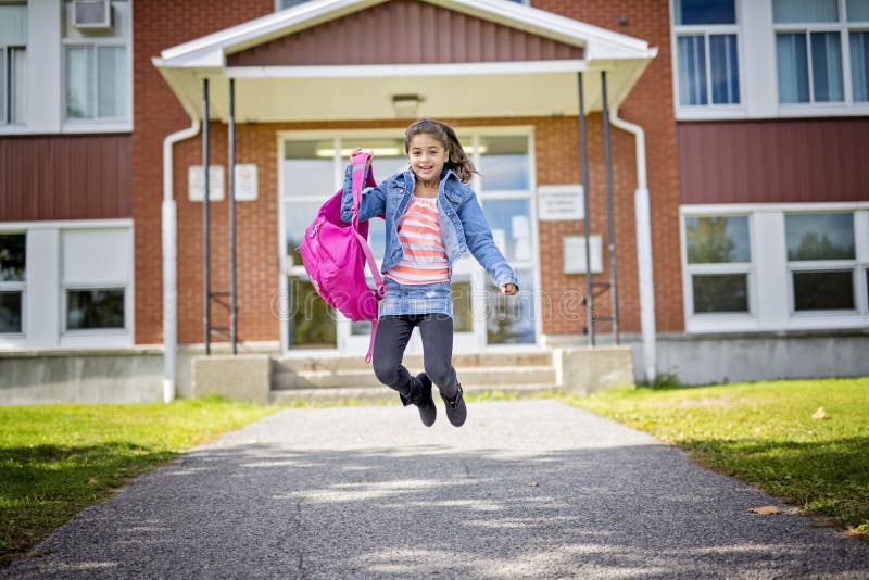 Elementary Student Going Back To School Stock Photo - Image of ...