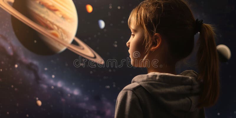 Elementary Student Learning about Star and Planet at Astronomy Lesson ...