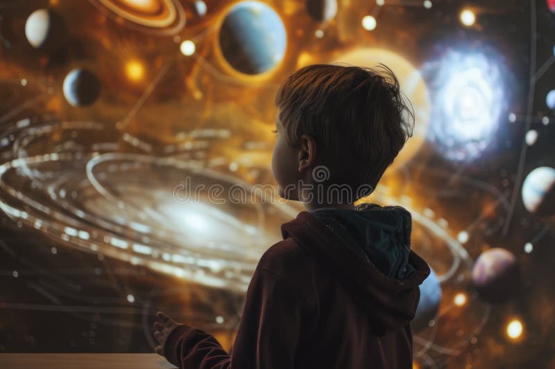 Elementary Student Learning about Star and Planet at Astronomy Lesson ...