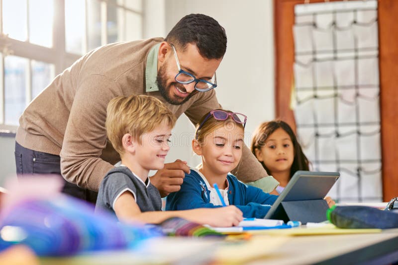 Helping with New Technology Stock Photo - Image of mobile, happiness ...