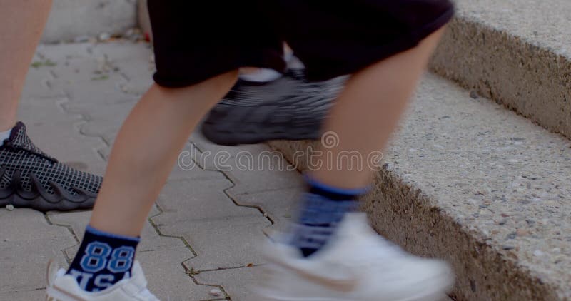 Elementary Training Using Stairs Make Movement Feet Stepping Jumping ...