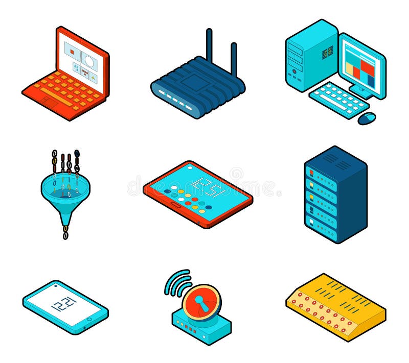 Simboli Di Tecnologia Di Rete Icone Della Molecola Di Dati ...