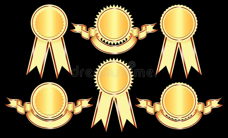 Elementi Di Disegno - Marchi E Medaglie. Illustrazione Vettoriale ...