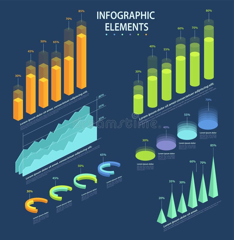 Elementi Di Infographic, Un Insieme Di Affari Dei Dati Statistici ...