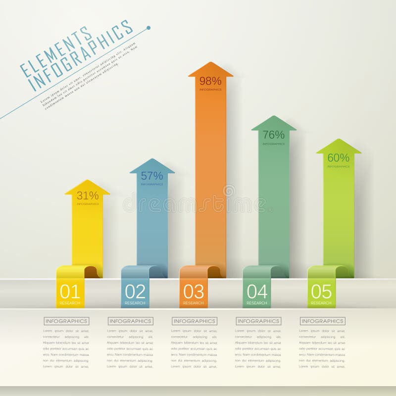 Elementi Infographic Dell'istogramma Moderno Della Freccia ...