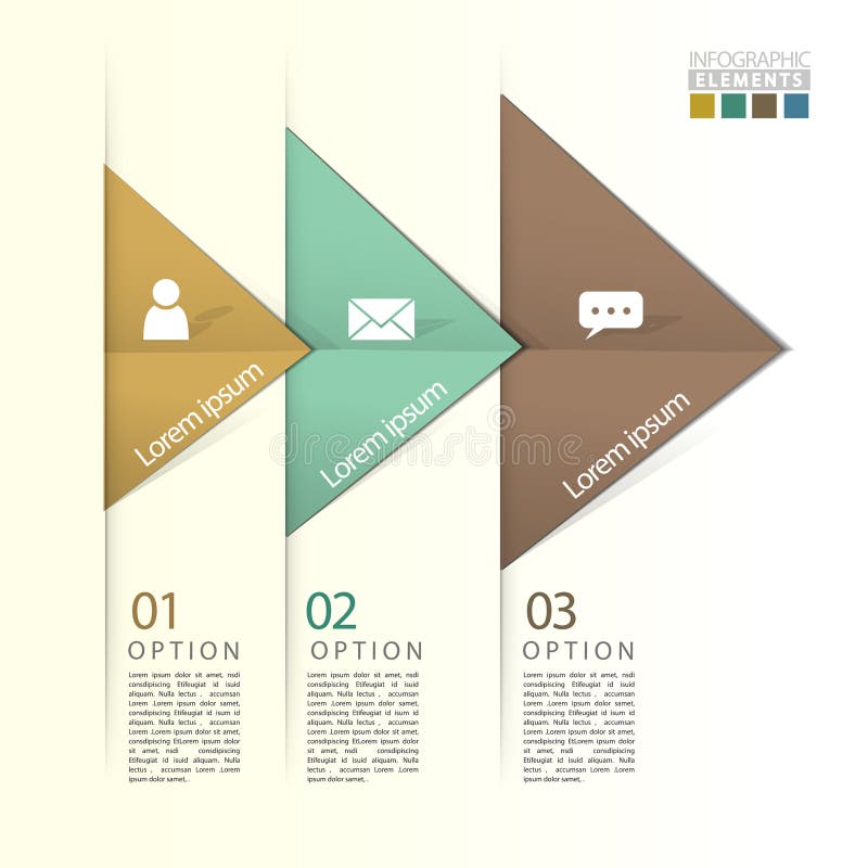 Elementi Infographic Di Flusso Geometrico Astratto Della Freccia ...