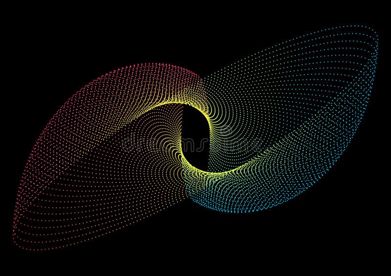 Multicolored Abstract Background, Digital Illustration on Black ...