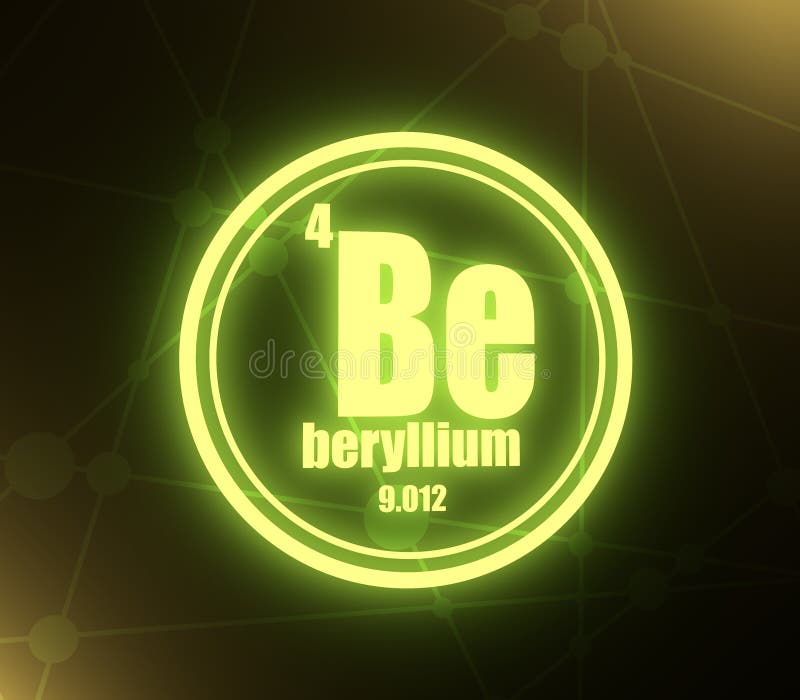Elemento Chimico Del Berillio Illustrazione di Stock - Illustrazione di ...
