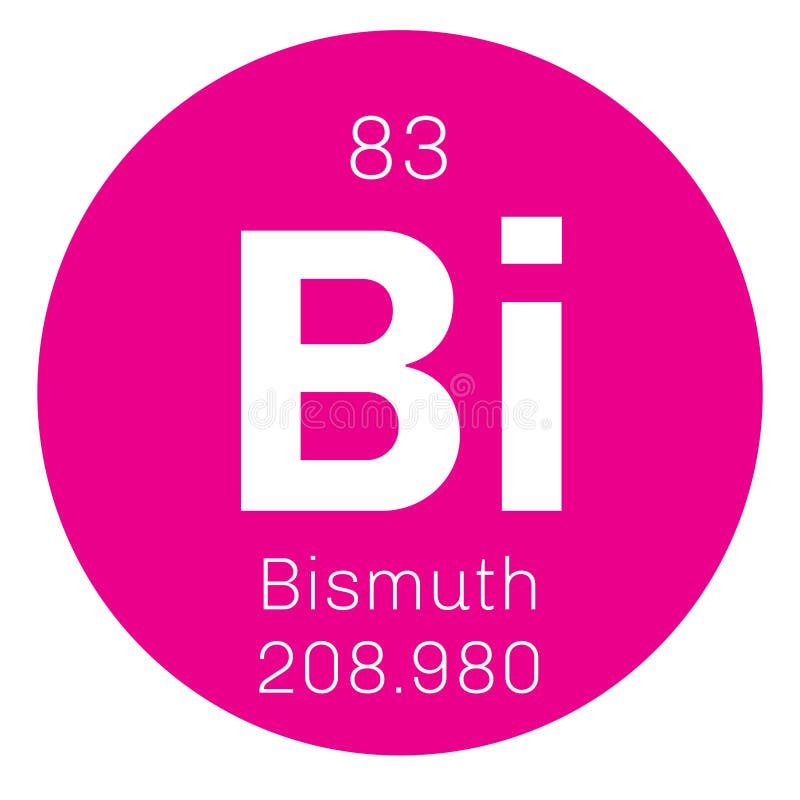 Bismuth Bi Elemento Chimico Segno Di Bismuto Con Numero Atomico ...