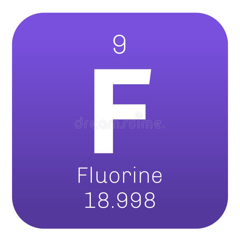 Elemento Chimico Del Fluoro Illustrazione Vettoriale - Illustrazione di ...