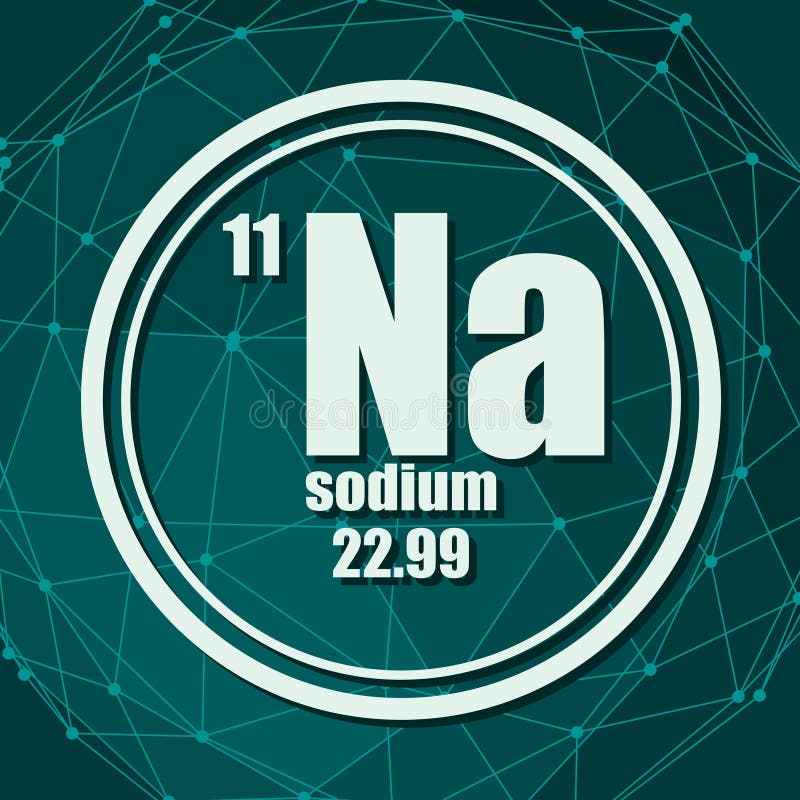 Na-sodio, Segno Dell'elemento Chimico Rendering 3D Isolato Su Fondo ...