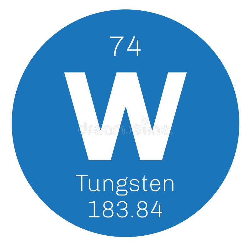 Tungsteno W, Segno Dell'elemento Chimico Del Wolframio Rappresentazione ...