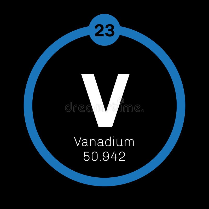 Vanadio - V - Forma Esagonale Della Tavola Periodica Dell'elemento ...