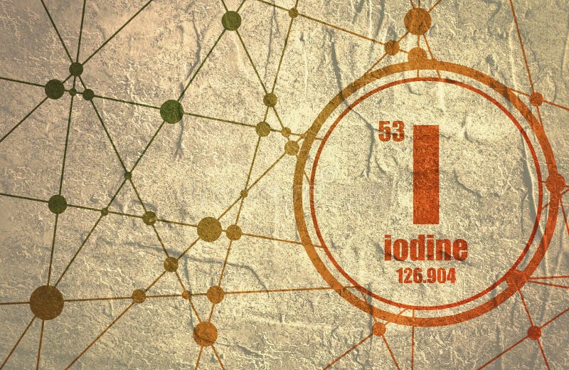 Simbolo 3d Della Tavola Periodica Dell'elemento Chimico Dello Iodio ...