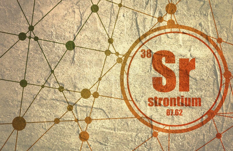 Stronzio - Sr - Tavola Periodica Dell'elemento Chimico Illustrazione di ...