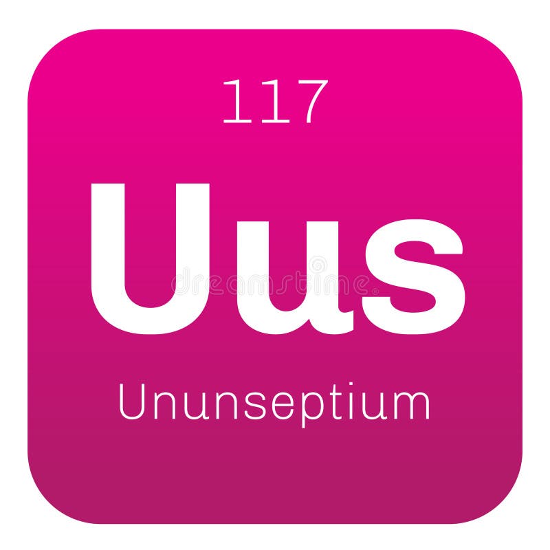 Ununseptium Uus Elemento Chimico Segno Ununseptium Con Numero Atomico ...