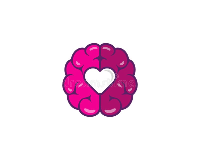 Elemento De Brain Love Icon Logo Design Ilustración del Vector ...