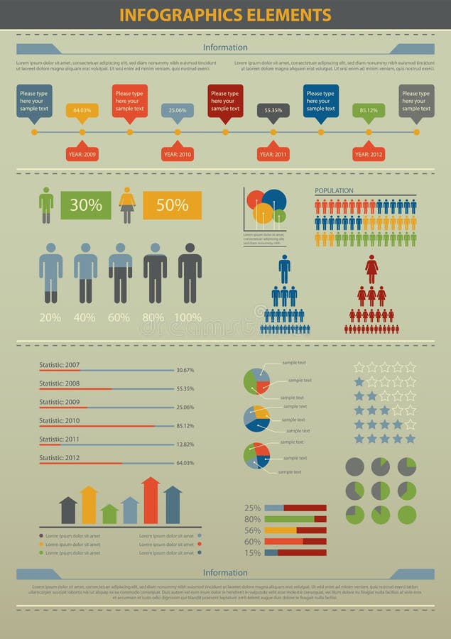 Infographic Del Elemento Del Neón Ilustración del Vector - Ilustración ...