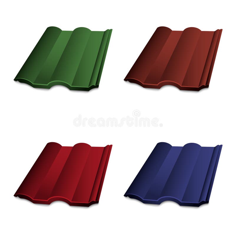 Elemento De La Teja Del Tejado Ilustración del Vector - Ilustración de ...