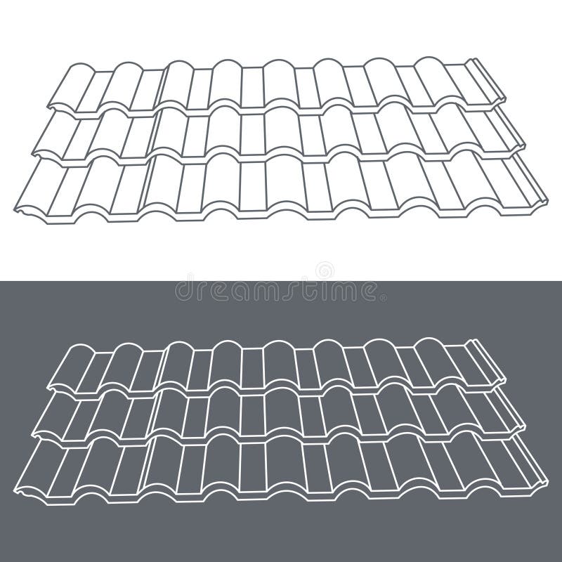 Elemento De La Teja Del Tejado Ilustración Del Vector EPS10 Ilustración ...