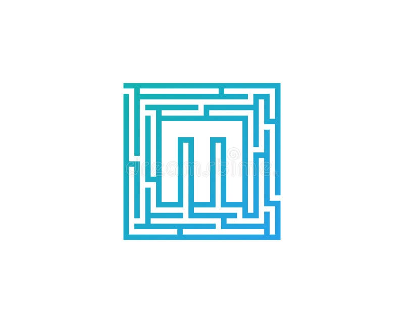 Elemento De Maze Letter Icon Logo Design Ilustración del Vector ...