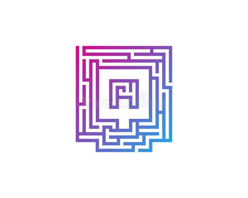 Elemento De Maze Letter Icon Logo Design Ilustração do Vetor ...