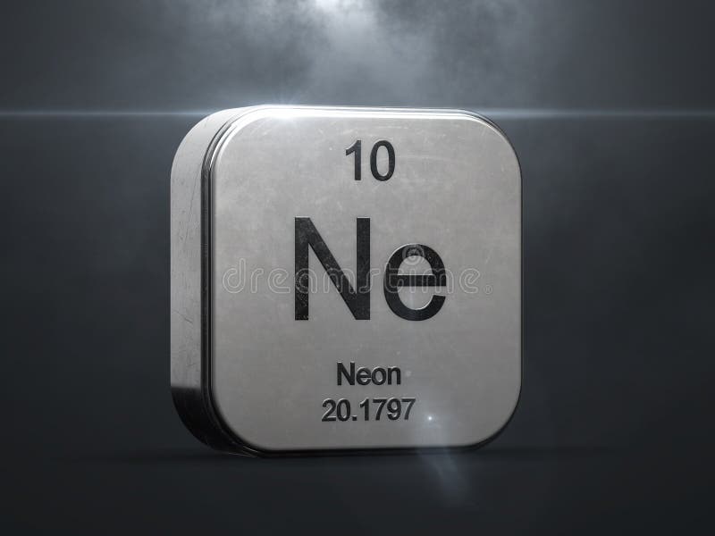 Elemento Neon De La Tabla Periódica Stock de ilustración - Ilustración ...