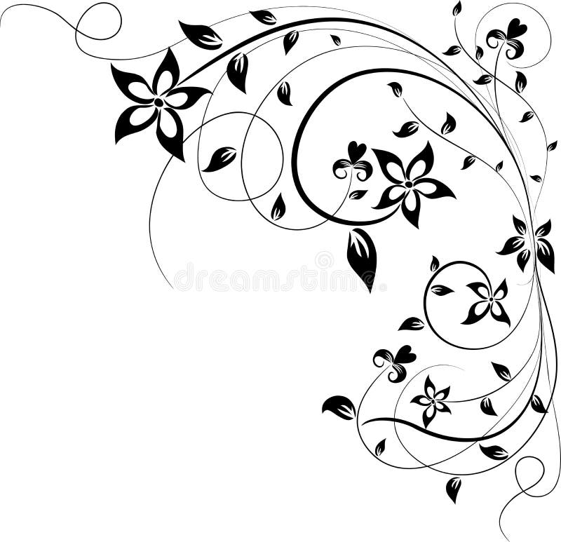 Diseño decorativo negro ilustración del vector. Ilustración de ...