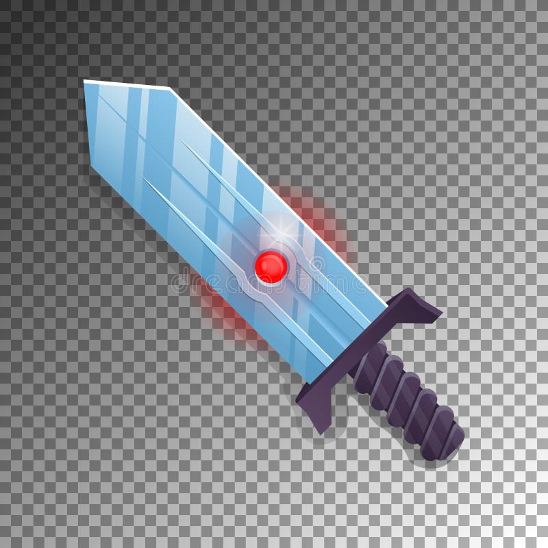 Elemento Isolato Spadone Magico Del Gioco Illustrazione Vettoriale ...