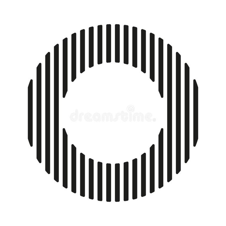 Elemento Linear Abstrato. Linhas Em Forma Circular. Ilustração Stock ...