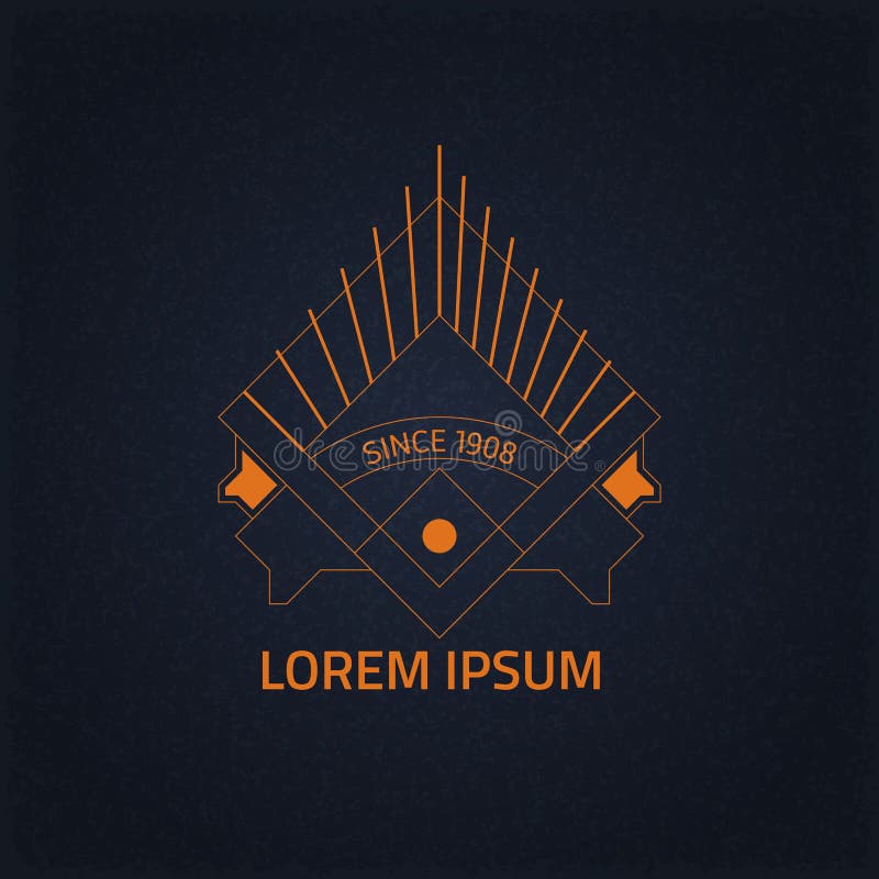 Elemento Linear Do Projeto Sinal Retro Ou Emblema Da Arte Ilustração do ...