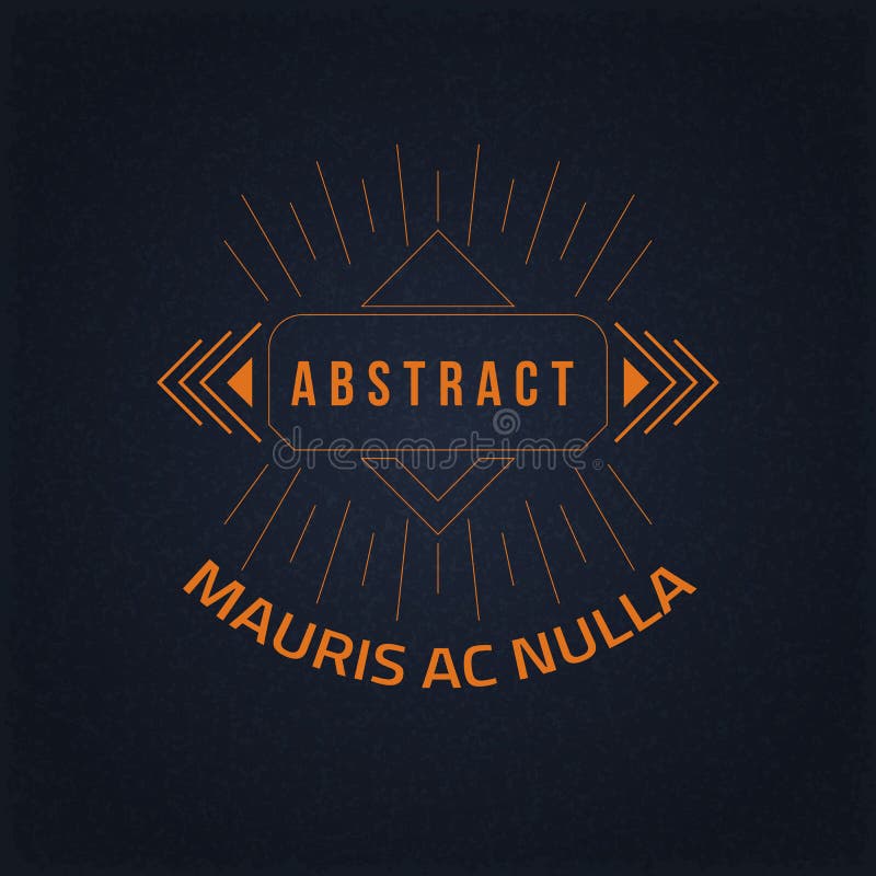 Elemento Linear Do Projeto Sinal Retro Ou Emblema Da Arte Ilustração do ...