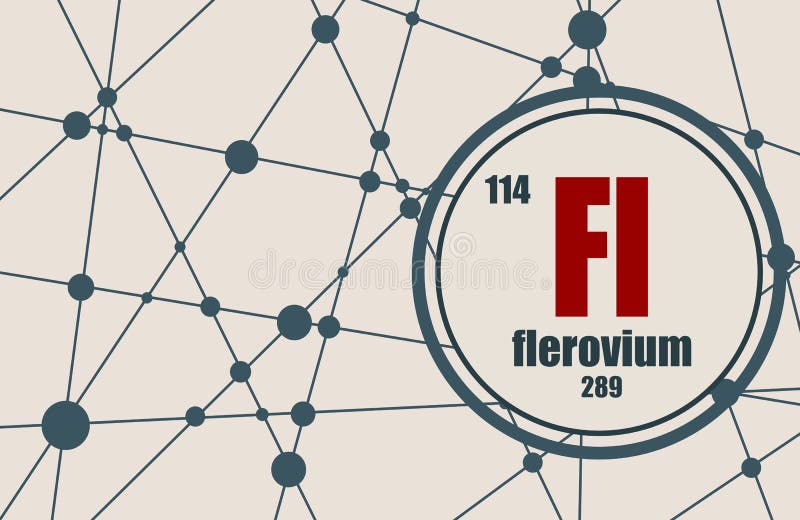 Elemento Químico De Flerovium Stock de ilustración - Ilustración de ...