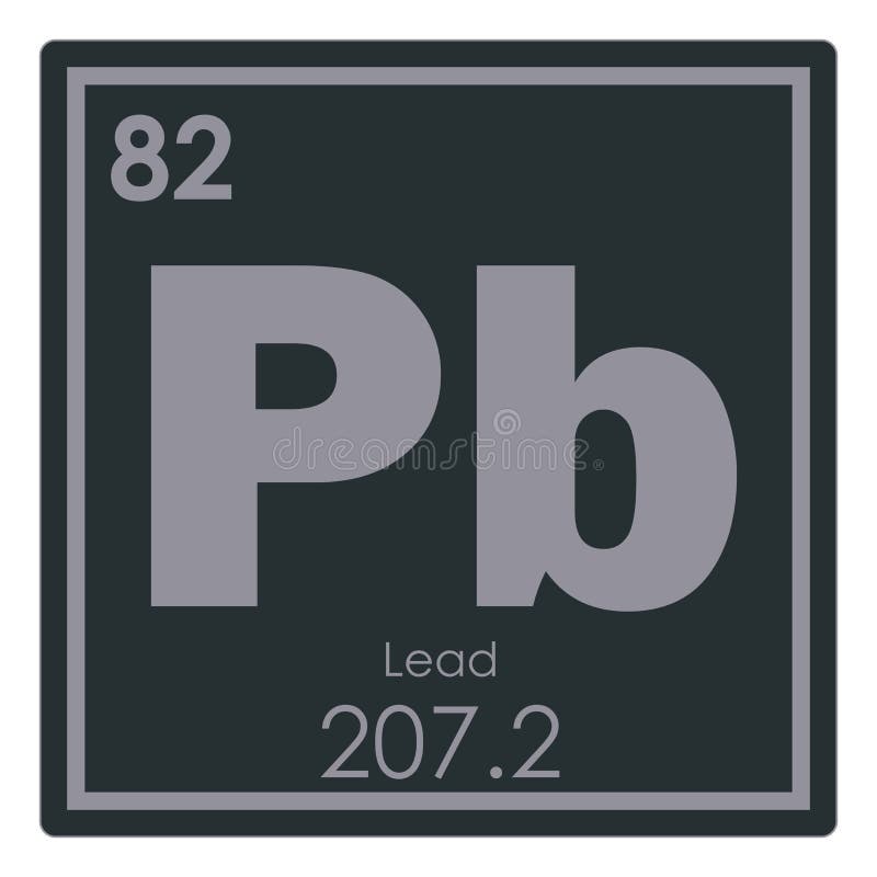 Elemento Químico De Pb De Plomo Signo De Plomo Con Número Atómico ...