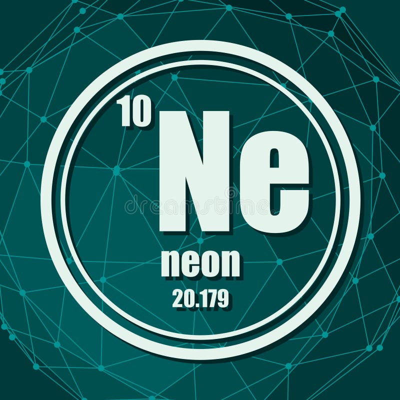 Elemento químico de neón ilustración del vector. Ilustración de escuela ...