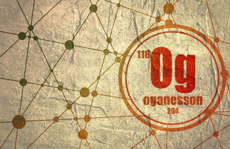 Icono Del Elemento Químico De Oganesson Og Ilustración del Vector ...