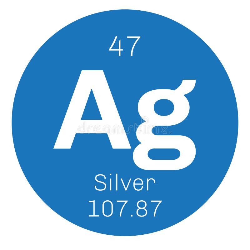 Plata - AG - Tabla Periódica Del Elemento Químico Stock de ilustración ...