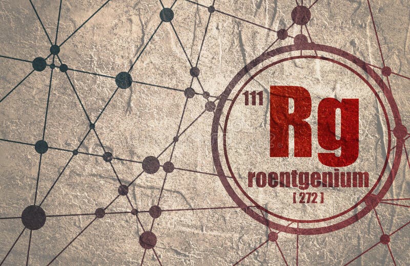Elemento Químico De Roentgenium Rg Signo Roentgenium Con Número Atómico ...