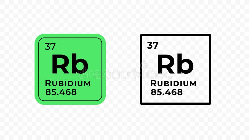Elemento Químico De Rubidio Del Vector De Tabla Periódica Ilustración ...