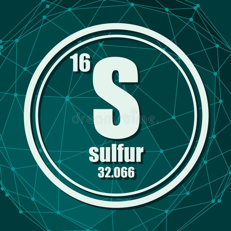 Elemento Químico Del Azufre Stock de ilustración - Ilustración de ...