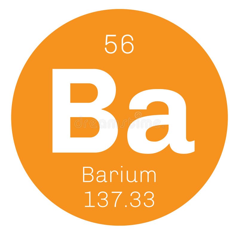 Símbolo Del Elemento Químico Del Bario De La Tabla Periódica Stock de ...
