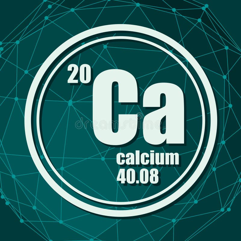 Elemento Químico Del Calcio Stock de ilustración - Ilustración de ...