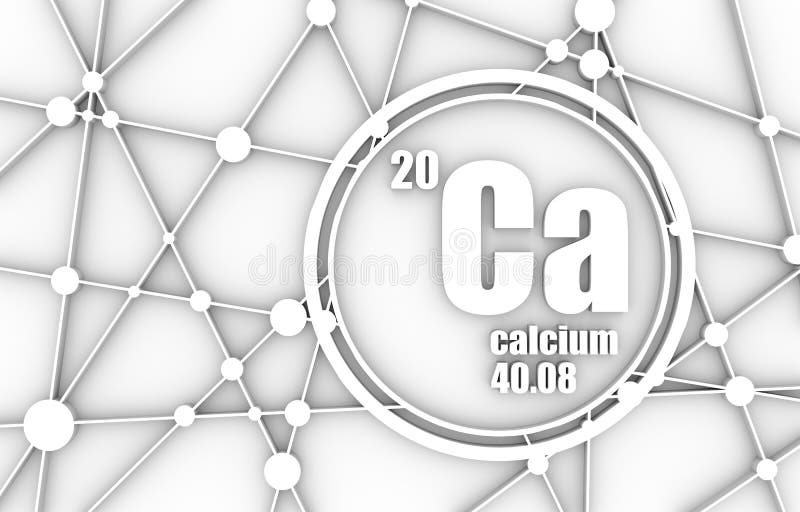 Elemento Químico De Calcio. Ilustración del Vector - Ilustración de ...