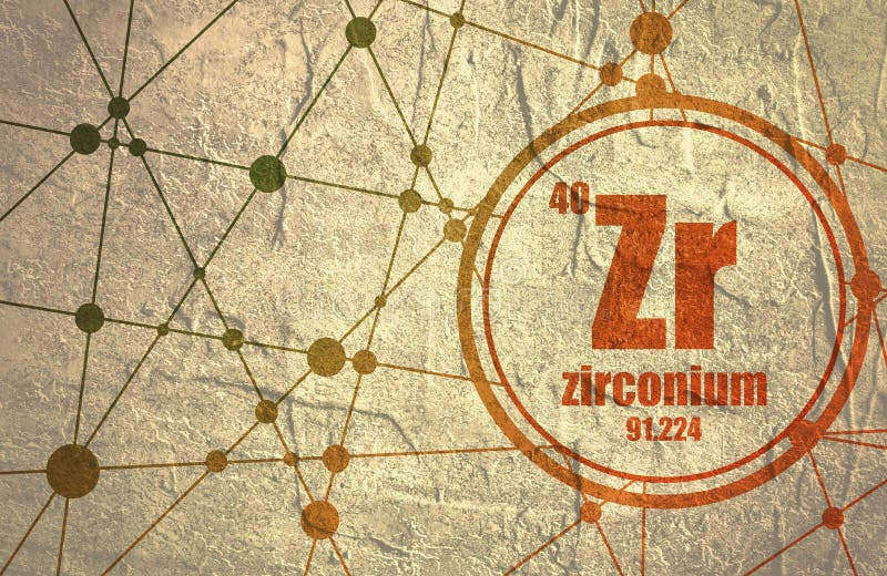 Símbolo Químico De Circonio Stock de ilustración - Ilustración de ...
